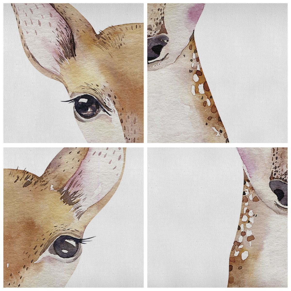 Obraz na płótnie - Natura niewinności - 80x120cm - Zwierzęta Grafika Sarna - Nowoczesny obraz na ...