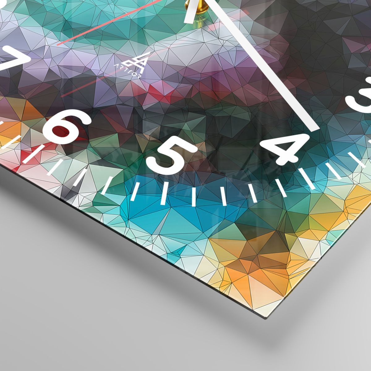 Zegar ścienny - Krystaliczny oczu blask - 40x40cm - Abstrakcja Oko ...