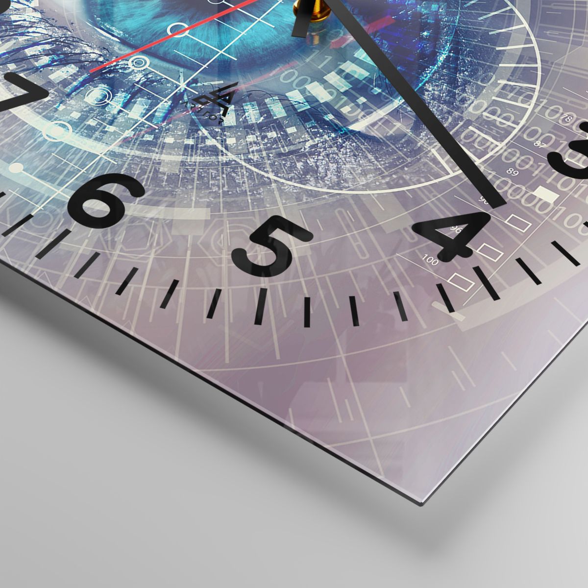 Zegar ścienny - Myślisz, że mnie znasz - 40x40cm - Abstrakcja Oko ...