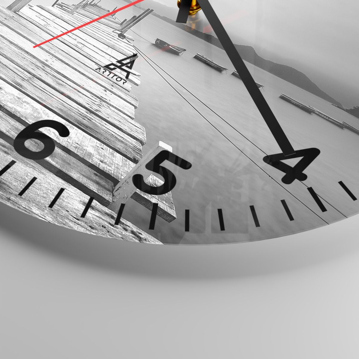 Zegar ścienny - Za górami, za morzami - 30x30cm - Krajobraz Drewniany ...