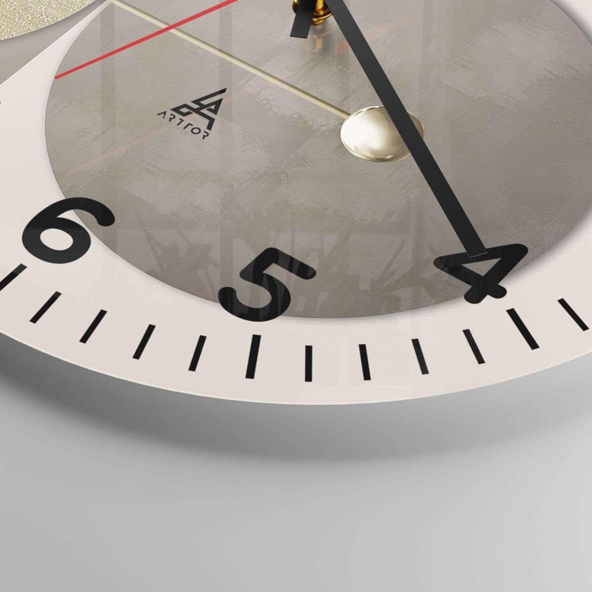 Zegar ścienny - Doskonała równowaga - 40x40cm - Koła Abstrakcja Art ...