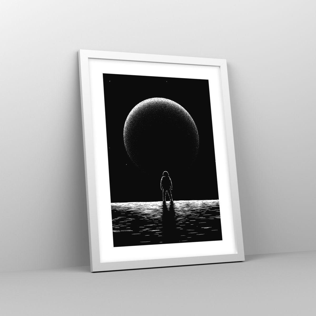 Obraz - Plakat - Twarzą w twarz - 30x40cm - Kosmos Astronauta Planeta - Foto Plakaty na ścianę w ...