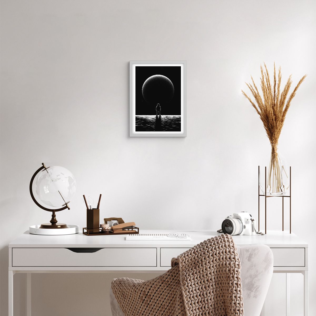 Obraz - Plakat - Twarzą w twarz - 30x40cm - Kosmos Astronauta Planeta - Foto Plakaty na ścianę w ...